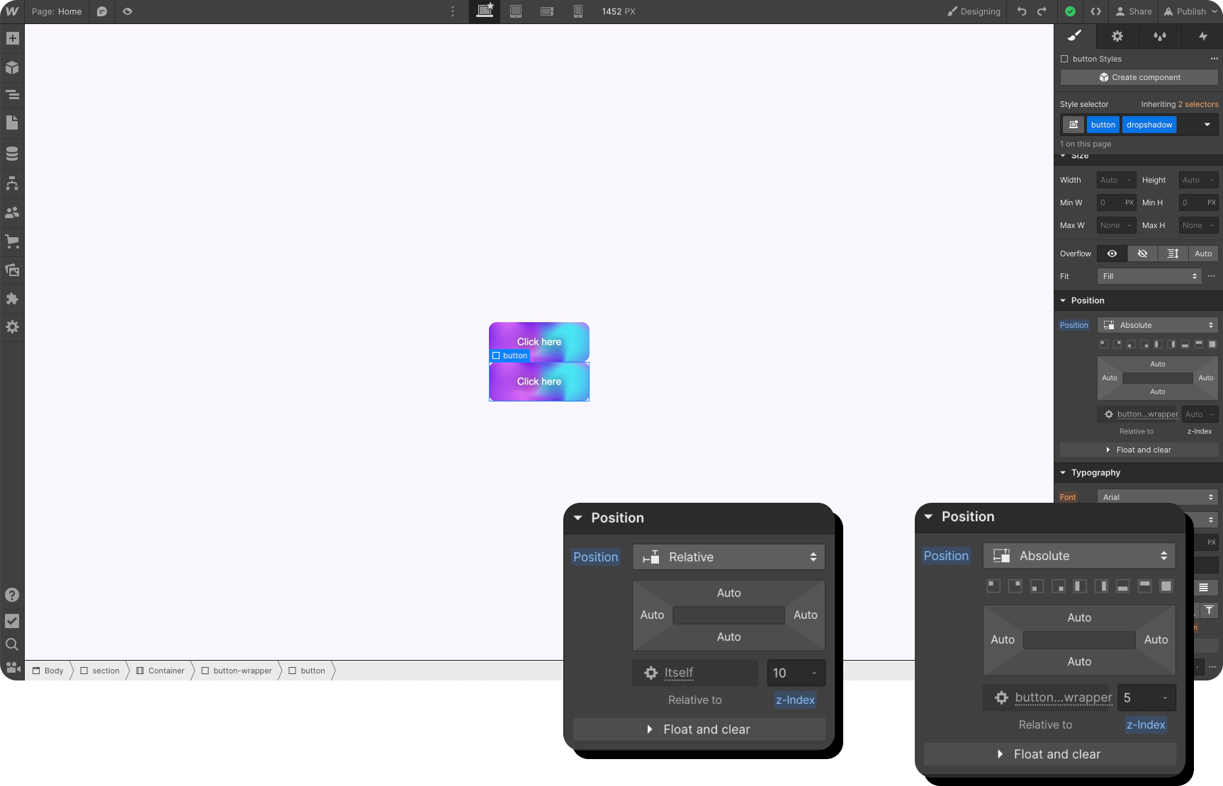 How to create a gradient shadow in Figma & Webflow